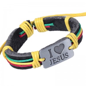 Handmade Braided Rope Leather Bracelet – Heart